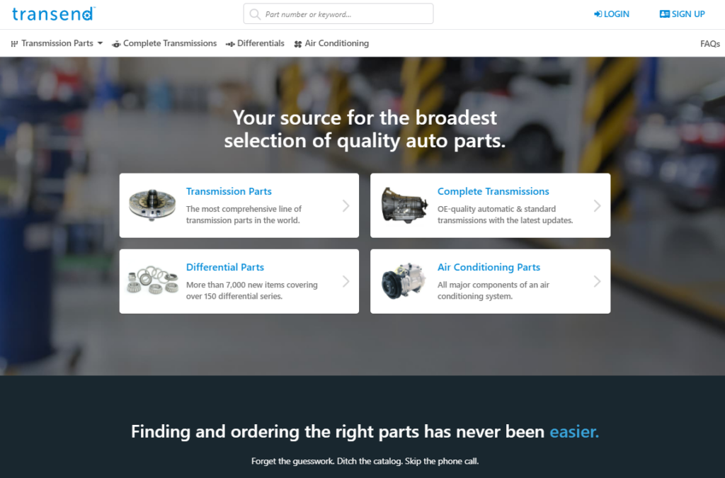 About Transend - transend | Intelligent Auto Parts Ordering System