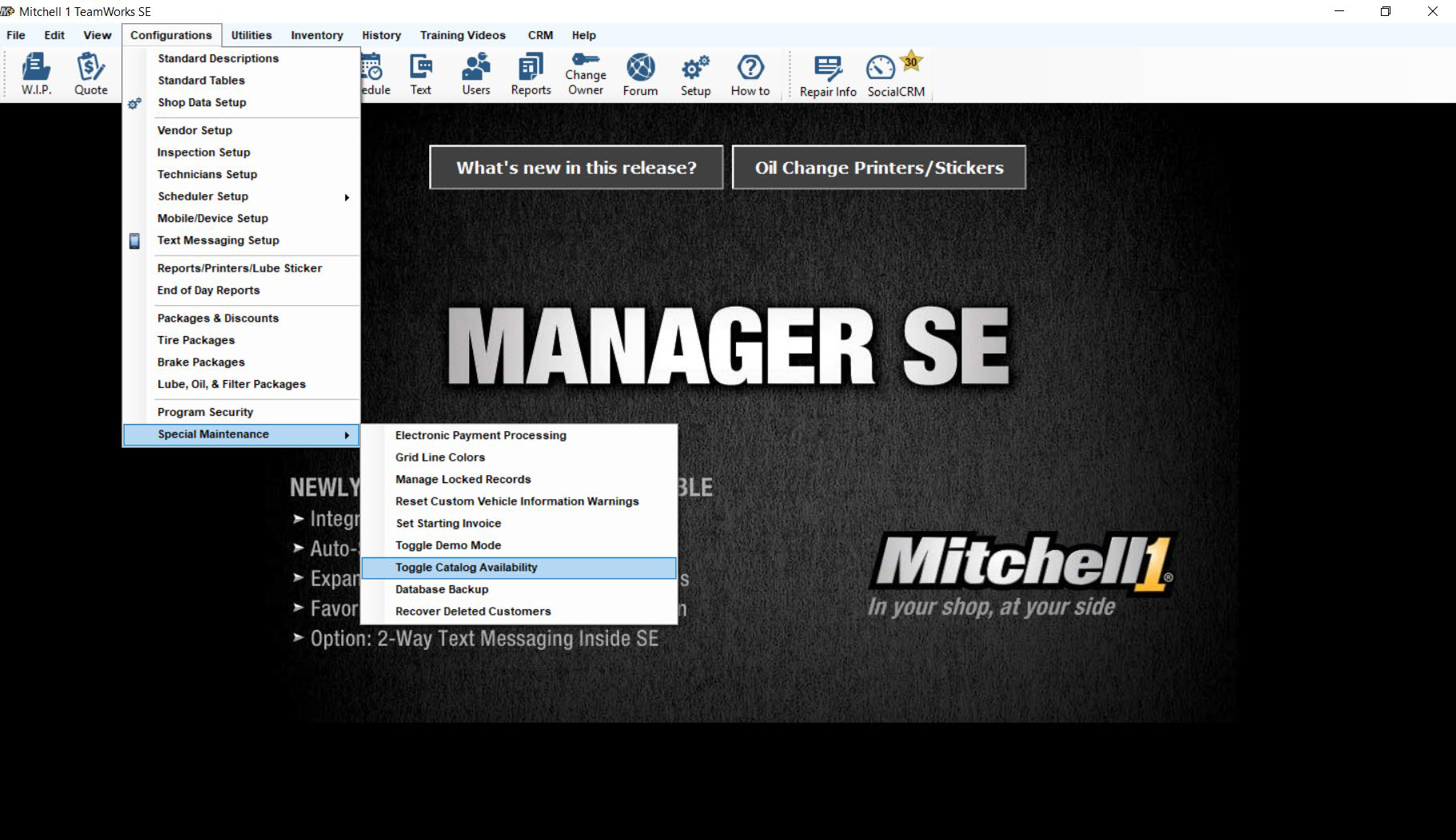 Integrate Transend and Mitchell1 Manager SE