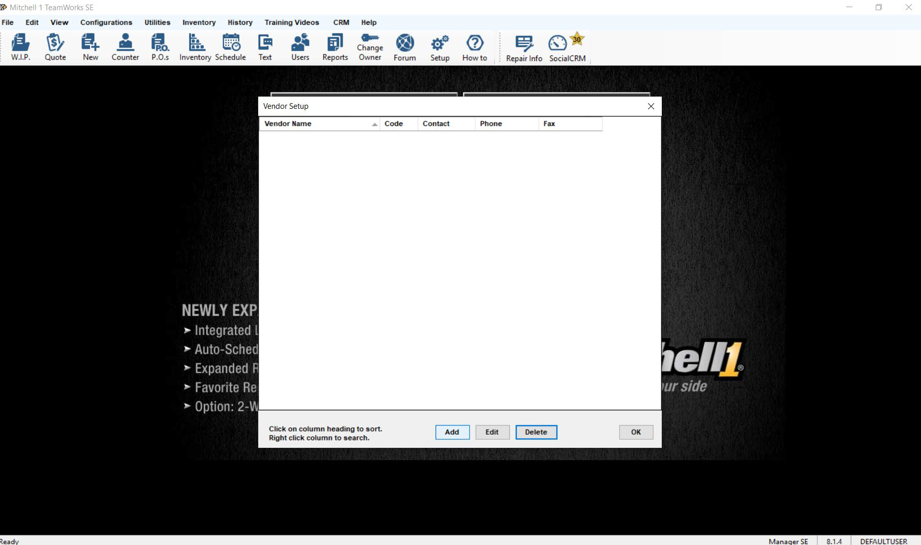 Integrate Transend and Mitchell1 Manager SE